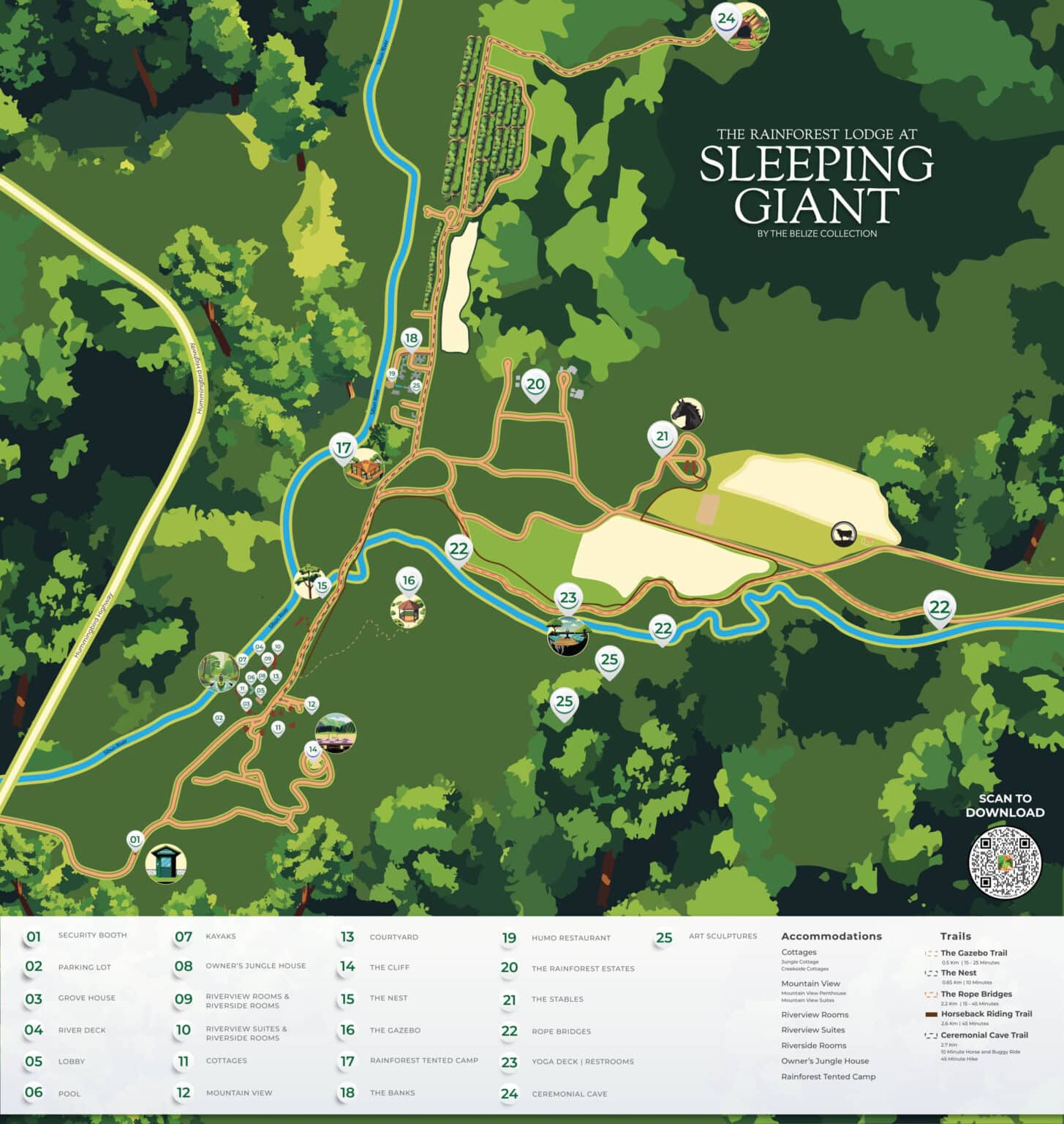 Sleeping Giant Site and Trail Map – The Rainforest Lodge at Sleeping Giant