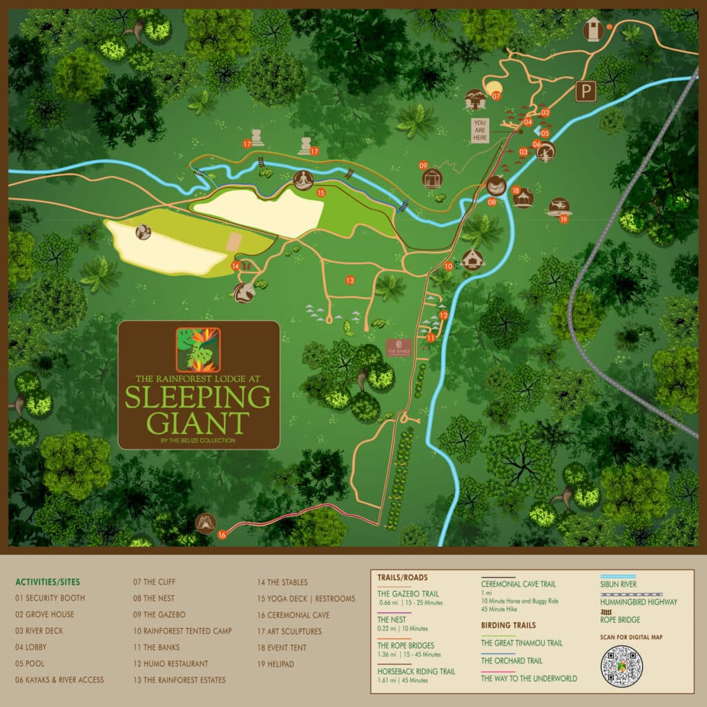 Sleeping Giant Site and Trail Map – The Rainforest Lodge at Sleeping Giant